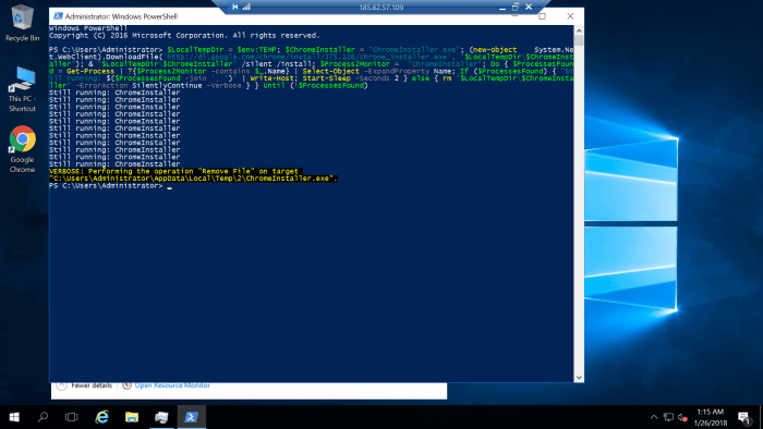 Install Chrome In Windows Server Using Powershell