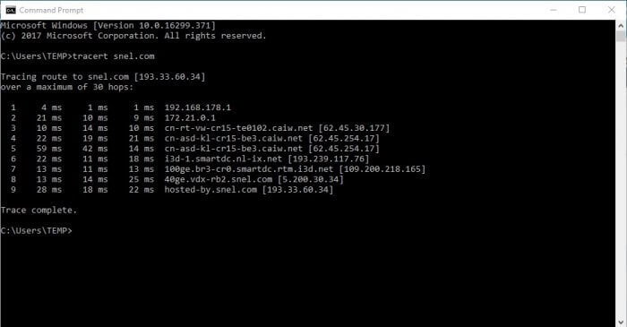 Hoe voer je een traceroute uit in Windows | Snel.com