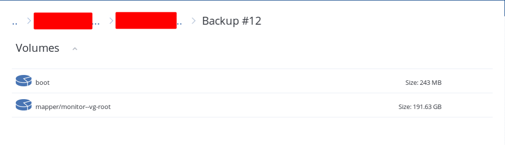 Download a complete backup from Acronis Management Console