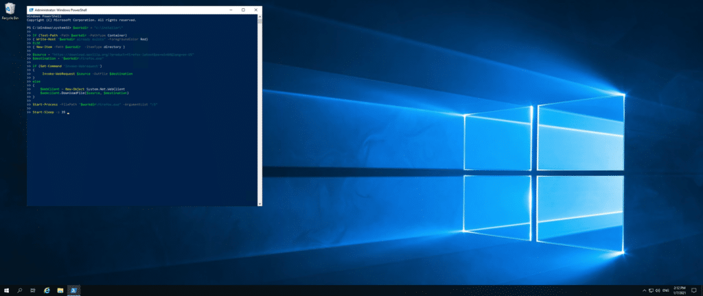 Install Firefox in Windows Server using Powershell | Snel.com