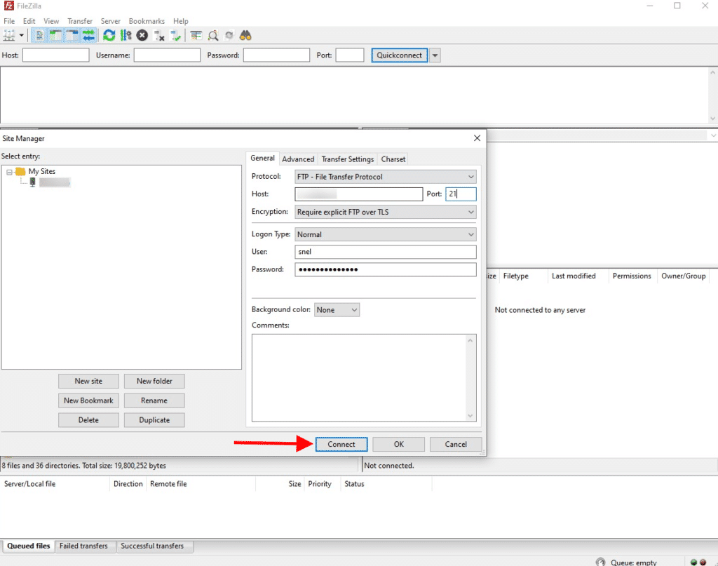 How to connect with FTPS using FileZilla | Snel.com