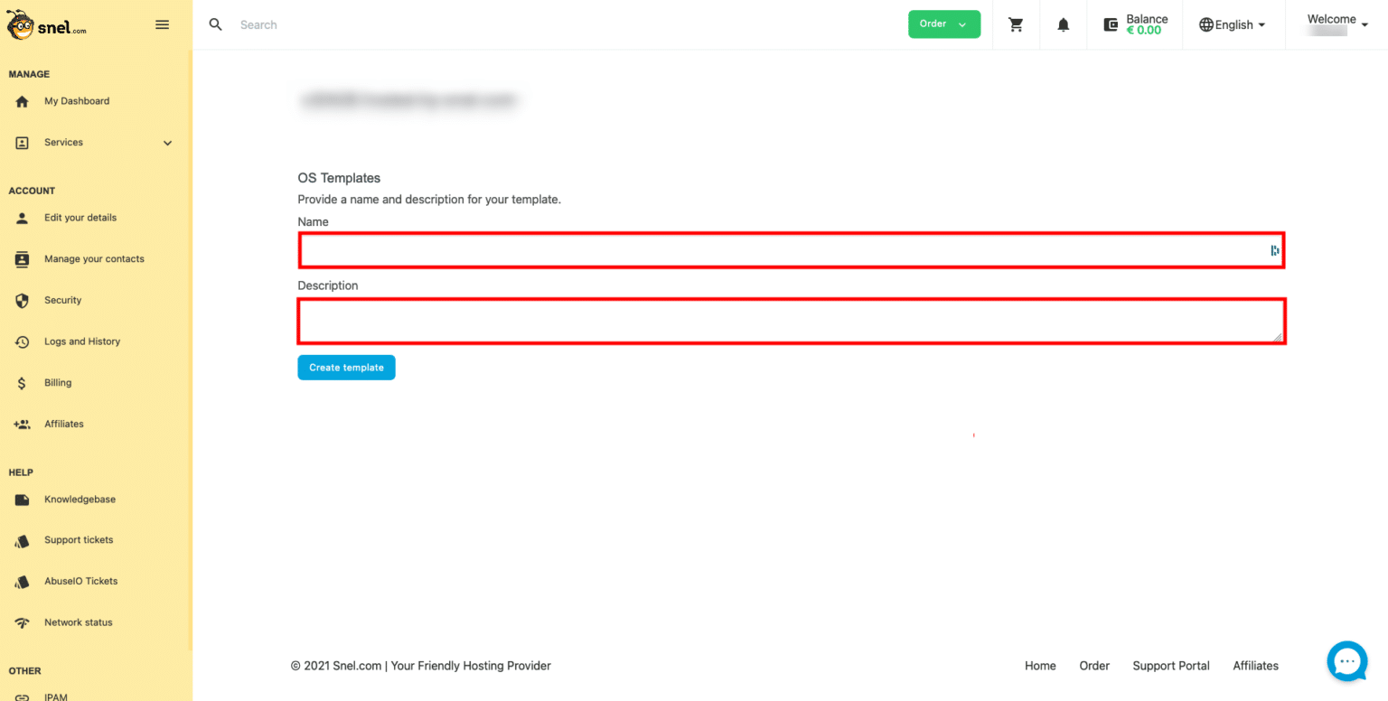Create your own Linux operating system template | Snel.com