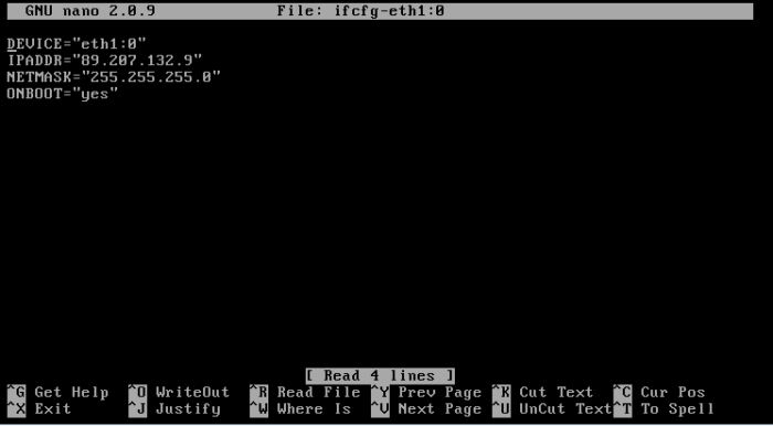 How to configure (additional) IPv4 addresses on CentOS | Snel.com