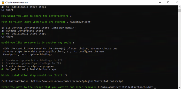 Install Lets Encrypt With Apache 24 On Windows Server 2019 7666