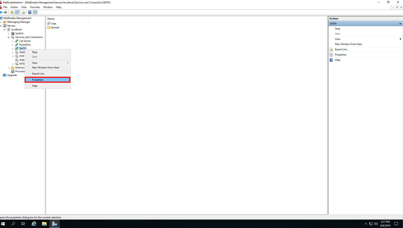 Configure SMTP relay on Windows Server 2019 with Plesk - Snel.com