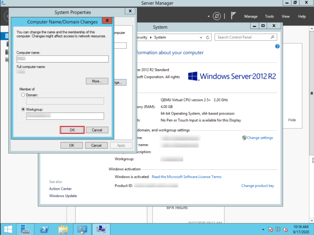 How to change the hostname on Windows Server 2012 | Snel.com