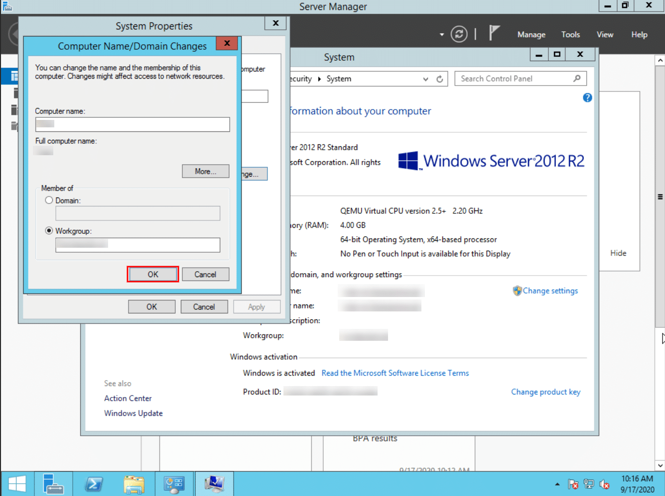 How to change the hostname on Windows Server 2012 | Snel.com