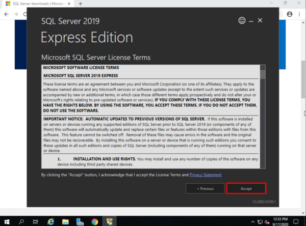 How to install MSSQL Express on Windows Server 2019 | Snel.com