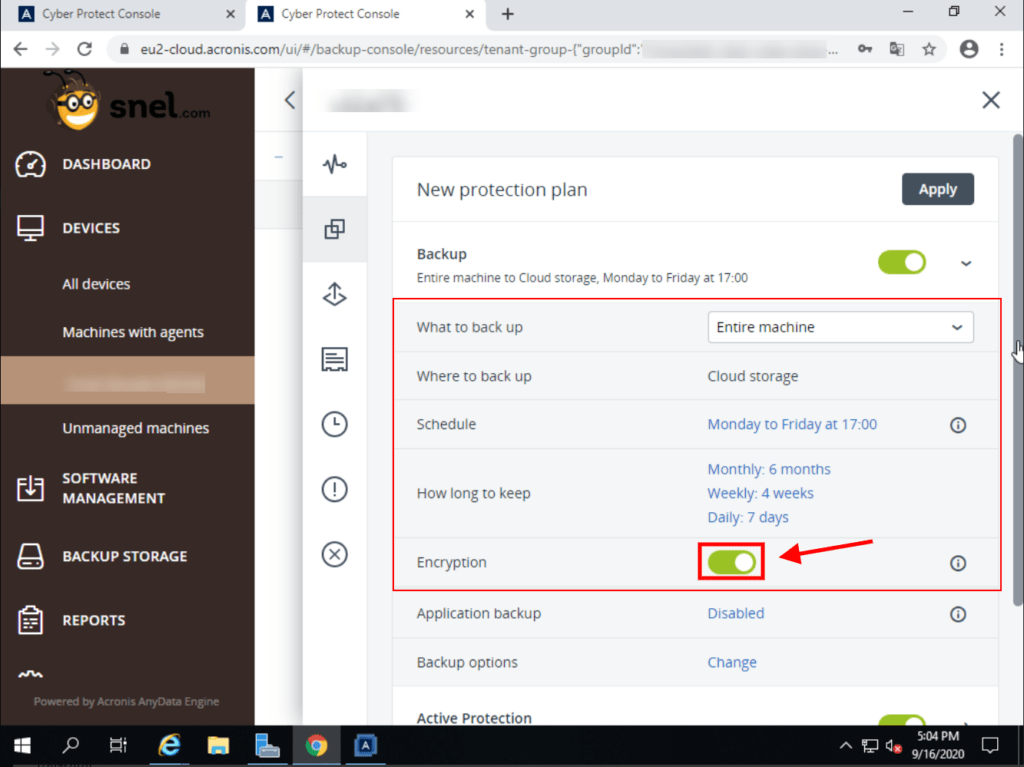 How to install Acronis on Windows Server 2019 | Snel.com