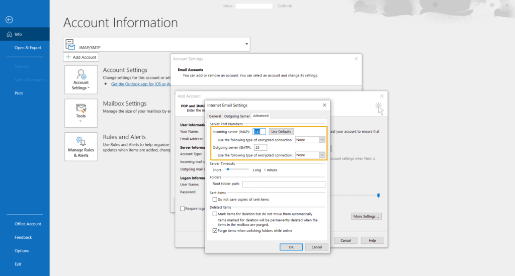 How to Add Email Accounts to Microsoft Outlook | Snel.com