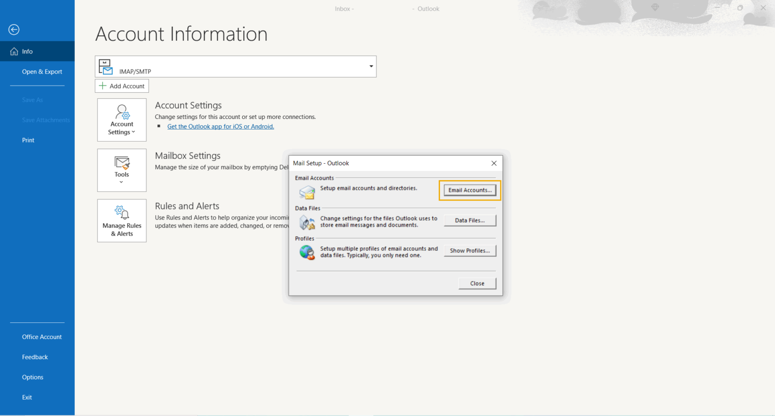 How to Add Email Accounts to Microsoft Outlook | Snel.com