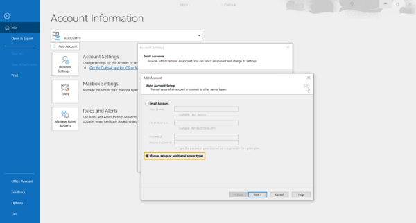 How to Add Email Accounts to Microsoft Outlook | Snel.com