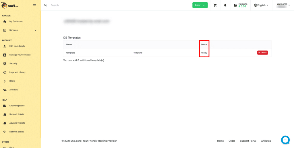 Create your own Linux operating system template | Snel.com